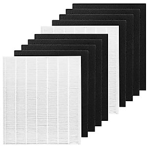 Goodsby 2 Pack Replacement H13 True HEPA Filters Pack for Coway Air Purifier AP1512HH AP-1512HH-FP AP-1518R AP-1519P and Airmega 200M, 2x True HEPA Filters and 8x Activated Carbon Pre Filters #3304899