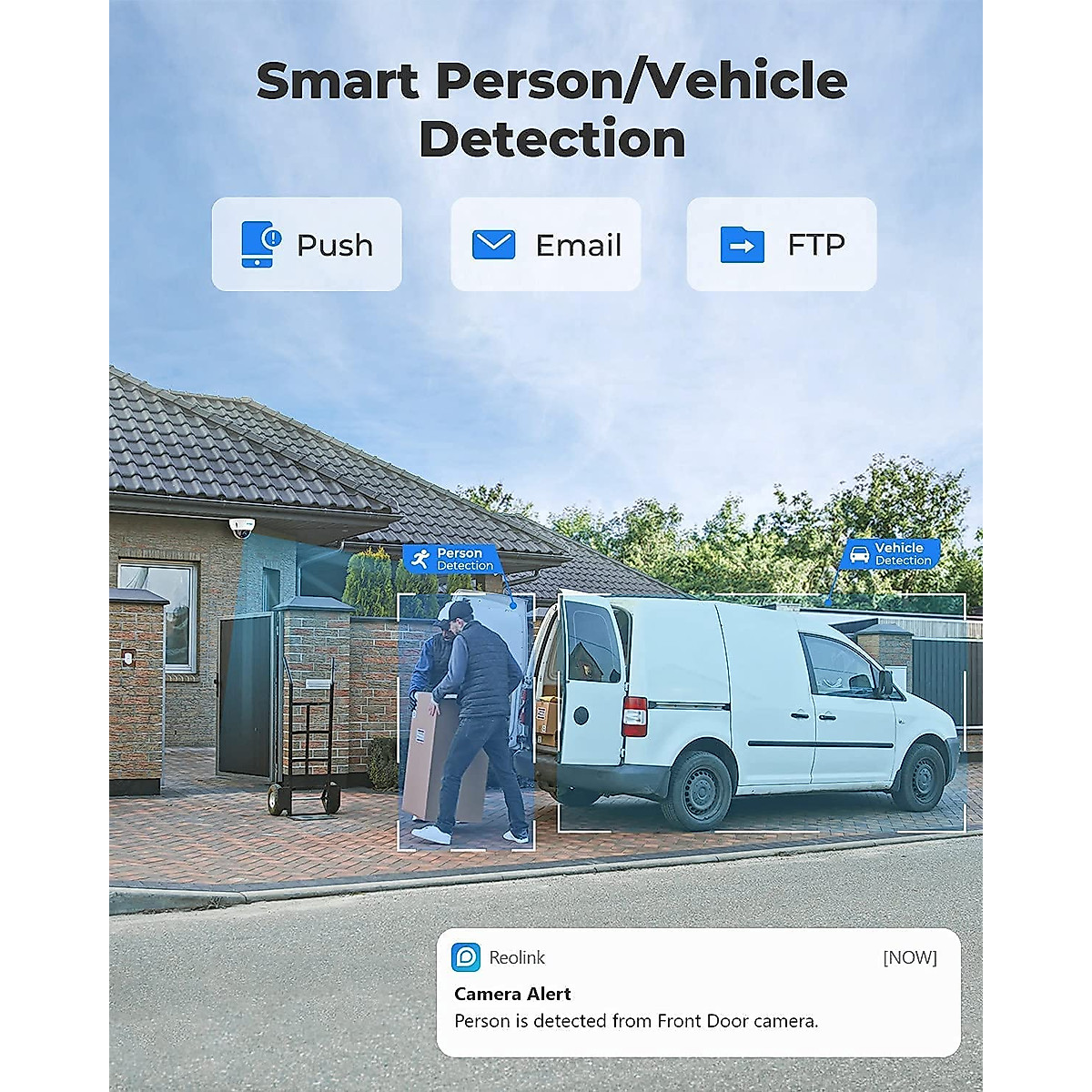 REOLINK 4K Outdoor Home Security Cameras, PoE IP Surveillance, Smart Human/Vehicle Detection, 5X Optical Zoom, RLC-823A(Auto Tracking & Patrol) Bundle with RLC-842A (IK10 Vandalproof)