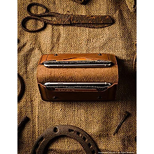 Leather Wallet for iPhone 14 Pro / 14 Plus, 14/13 / 12 Pro Max, 13/12 Mini, sleeve for two phones, Classic Brown, handmade phone cover SE, 12,11 Pro Max/Xr/Xs/8,7,6s, Wool felt, Crazy Horse Craft