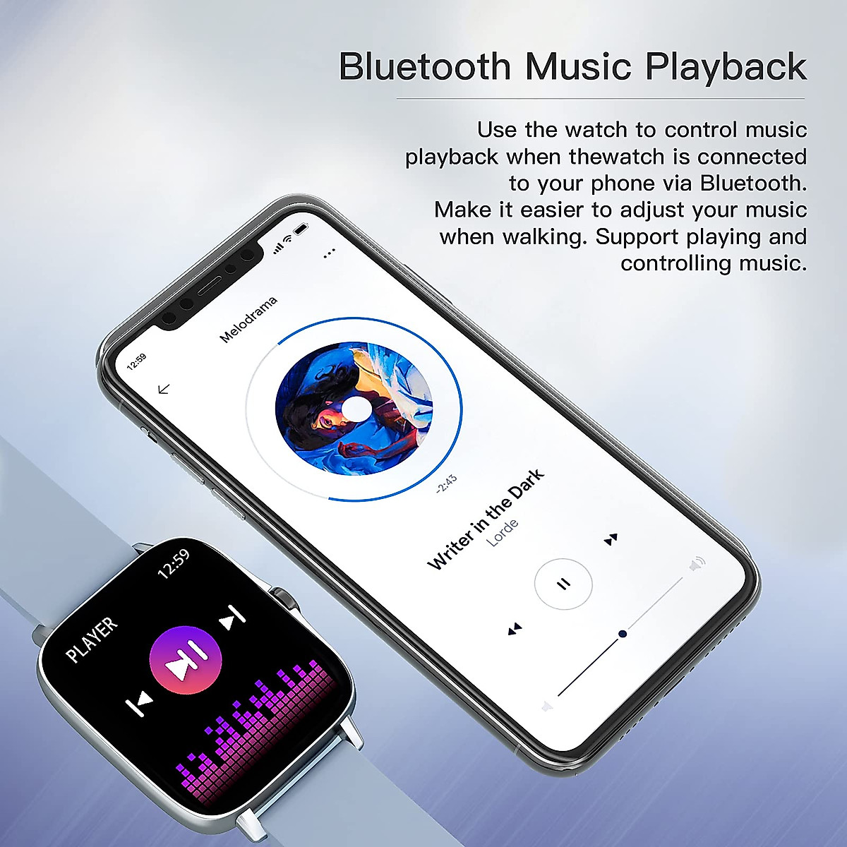 ANDFZ Smart Watch, Smart Watch for Android Phones(Call Receive/Dial), 1.70" HD Full Touch Screen Fitness Tracker for Android Phones with Heart Rate/Blood Pressure/Tracking for Women Men