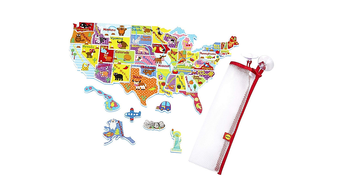 Alex Bath USA Map in The Tub - Educational Kids Bath Toy