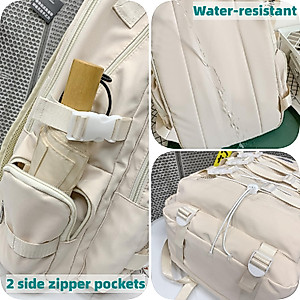 Leaper Water-resistant Laptop Backpacks Shoulder Backpack College Bag Travel Bag Satchel Black