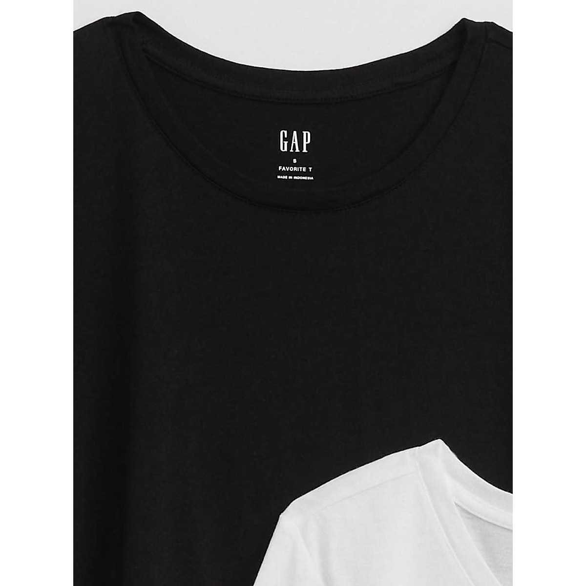 GAP Womens 2-Pack Crewneck Favorite Tee T-Shirt, True Black, Medium US