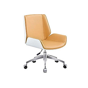 ZLBYB Adjustable Desk Executive Swivel Chair Home Office Furniutre Computer Task Chair Bendwood Leather Armchair (Color : D)