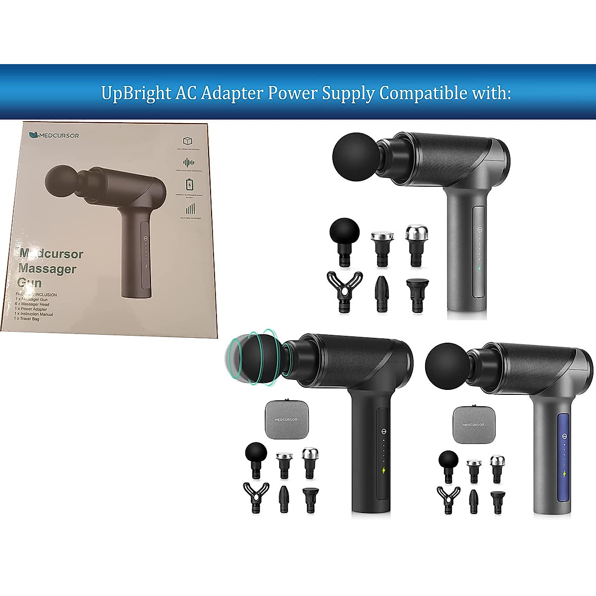 UpBright 16.8V AC/DC Adapter Compatible with Medcursor MG0101GR MG01 MMG0101 Deep Tissue Percussion Electric Body Muscle Mini Massager Handheld Massage Gun 16.8VDC Li-ion Battery Power Supply Charger