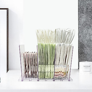 Gift Bag Storage Organizer, Acrylic Clear Shopping Bag Organizer, Adjustable Shelf Divider Bag Organizer for Small Closet, 1 Pack