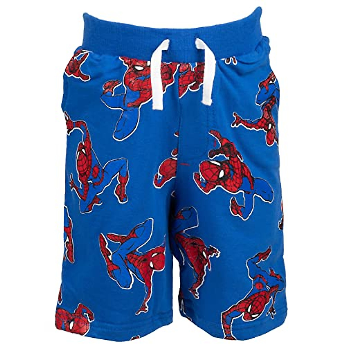 Marvel Avengers Spider-Man Little Boys T-Shirt French Terry Shorts Blue/Red 7-8