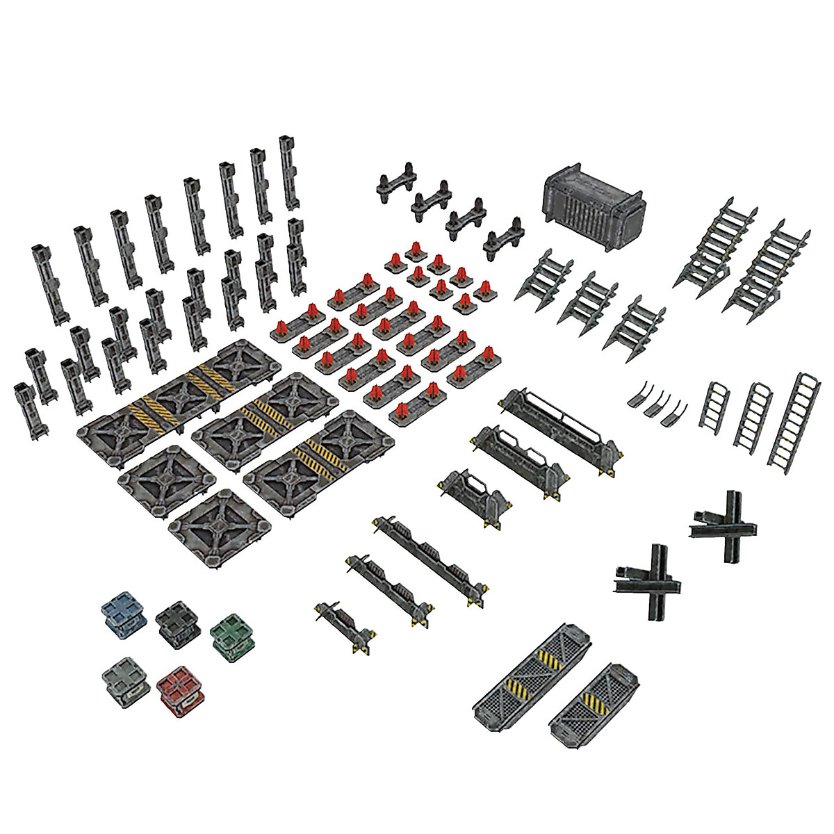 TinkerTurf Sci-Fi Terrain: Industrial Starter Set, Neutral Theme, Sturdy, Affordable, Great-Looking Full-Color Terrain, Quick and Easy to Assemble, Virtually Limitless Setups