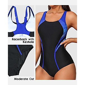 beautyin Womens One Piece Swimsuits Competition Training One Piece Bathing Suit Lap Swimming Suit