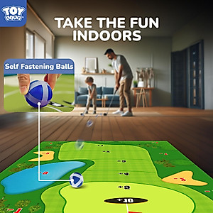 TOY Life Chipping Golf Practice Mats Golf Training Mat Indoor Outdoor Games for Adults Family Kids Outdoor Play Equipment Stick Chip Backyard Game (Copyrighted)(No Club Included)