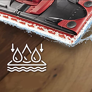 Vileda UltraMax Flat Mop Refill, 1 Count (Pack of 1), White/Red