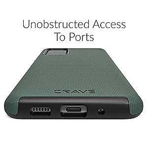 Crave Dual Guard for Samsung Galaxy S20+ Case, Shockproof Protection Dual Layer Case for Samsung Galaxy S20+, S20 Plus 5G - Forest Green