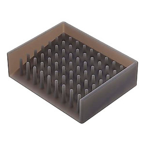 YAMAZAKI home 2995 Self Draining Soap Tray-Floating Holder Dish for Sink, One Size, Black