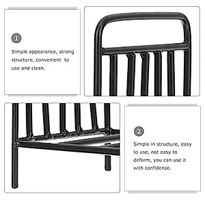 Cabilock Kitchen Accessories Kitchen Sink Sponge Holder Iron Bed Shaped Sponge Holder Countertop Soap Rack Drainer Sink Towel Holder for Farmhouse Home Kitchen Desktop Kitchen Organization