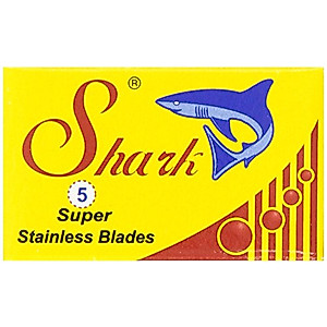 Shark Double Edge Razor Blades, Super Stainless, 5 Count (Pack of 20)