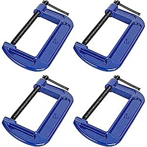ZGRM C Clamps Set, 2-Inch C Clamp Heavy Duty C Clamps for DIY Carpentry Woodwork Building ( 4pcs)