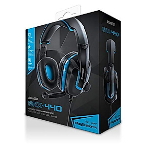 dreamGEAR GRX-440 Wired Headset for Nintendo Switch Lite/Switch/PS4/Xbox One/PC - Black/Blue (DGPS4-6447)