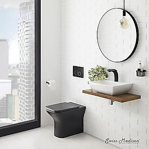 Carre Back to Wall Toilet Bowl in Matte Black