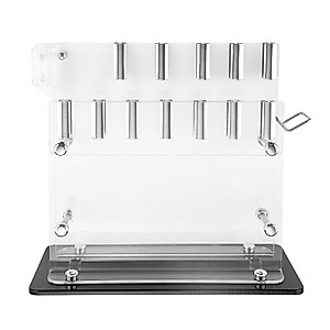 BEAFUORCT Block Knife Sets Stainless Steel With Sharpening 15 piece Acrylic Stand Steak Knives Set Professional Chef Knife and Scissors for Kitchen