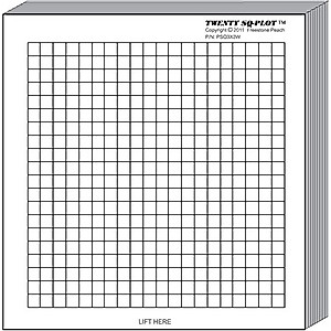 MiniPLOTs Algebra Graphing Kit: Six 3" x 3" Sticky Backed Graph Paper Pads - Variety of X Y axis coordinate grid templates printed on pads. Pads mounted on 8.5x11 cardstock. 50 sheets per pad.