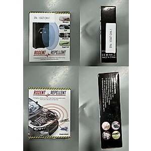 Jahy2Tech Ultrasonic Rodent Repellent for Car Engines 2 Pack Under Hood Animal Repeller Battery Powered Rat Deterrent with LED Strobe Lights Car Truck RV Rodent Defense Vehicle Protection, BLACK