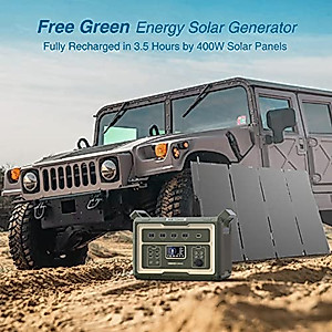 WETOWN Power Station 1500W Solar Generator 1280Wh UPS Battery LiFePO4 Power Station Portable Solar Powered Generators for Home Use Camping RV, 0-100% Fast Recharge in 85 Minutes, 4*AC & PD100W Outlets(1500W)