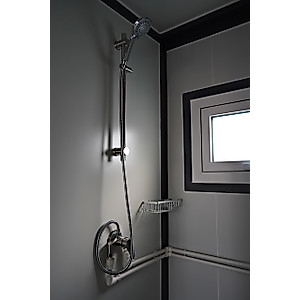 BOVONO Outdoor Storage Shed Tiny House Mobile Expandable Plastic Prefab House, Modern Sturdy Steel Storage House with Lockable Door and Window(19 x 20FT)