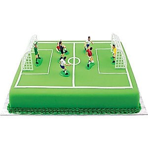 PME Cake and Cupcakes, Set of 9 Soccer Toppers, Standard, Multicolor