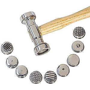 Texturing Hammer with 9 Interchangeable Faces