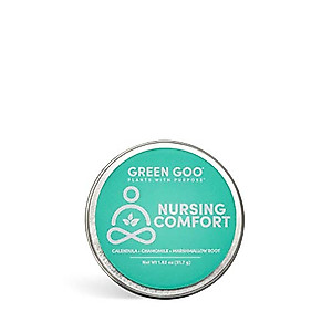 Green Goo All Natural Nursing Comfort Salve for Breastfeeding Cracked and Sore Nipples, 1.82 Ounce Large Tin