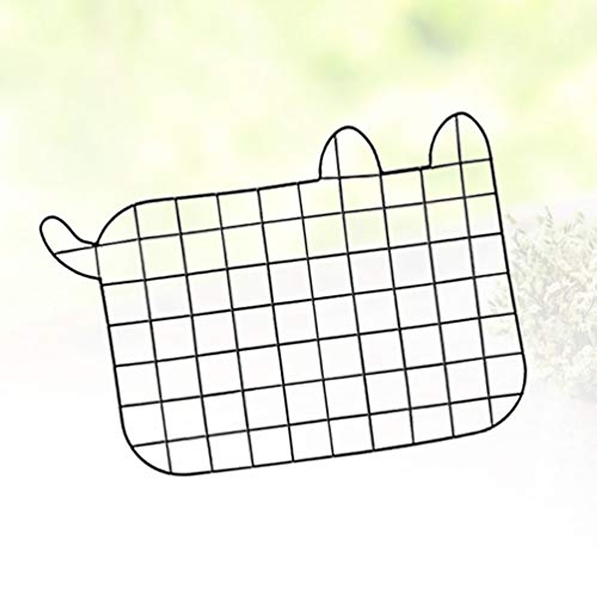 BESPORTBLE Grid Wall Panel Cat Shaped Photo Wall Display for DIY Wall Pictures Postcard Holder Storage Rack Black