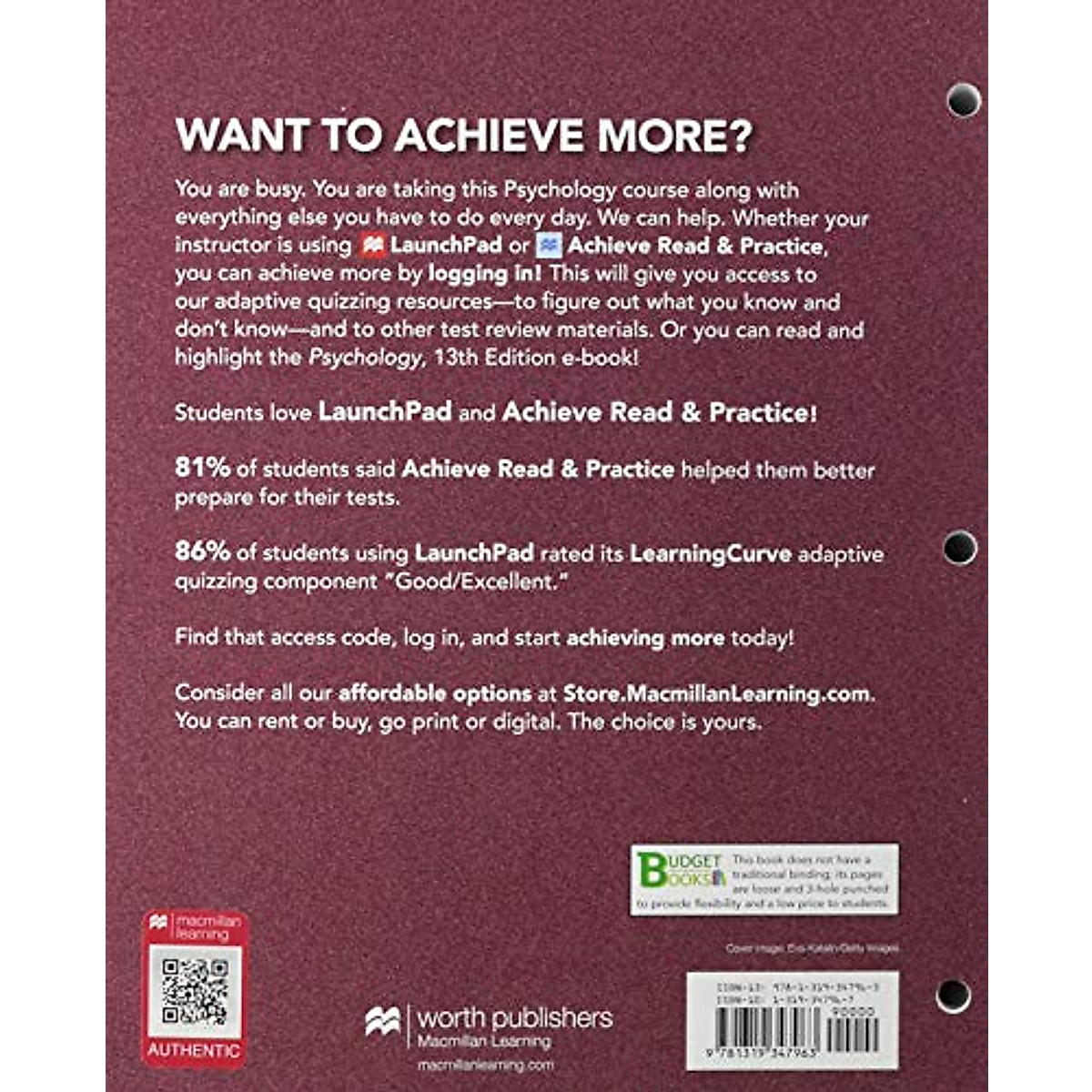 Loose-leaf Version for Psychology