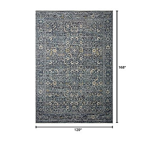 Loloi Jean Stoffer x Bradbury Collection, Ocean & Gold, 10'-0" x 14'-0" Area Rug – Modern & Traditional Area Rugs for Living Room Bedroom Entryway & Hallway No Shed High Traffic Area Decor Rug