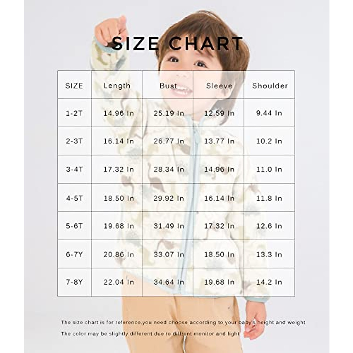 DILIBA Toddler Fleece Jacket Sherpa Baby Boys Girls Lightweight Fall Winter Warm Coats Size 6-7