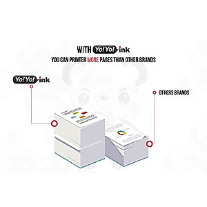 YoYoink Remanufactured Ink Cartridge Replacement for HP 934XL / 935XL High Yield (1 Black, 1 Cyan, 1 Magenta, 1 Yellow; 4-Pack)