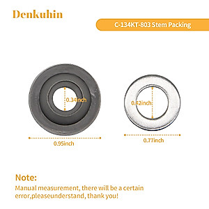 Denkuhin C-134KT-803 Stem Packing Kit Compatible with Wall Hydrant & Prier Model C108 hot and Cold, Replacement for Prier C-134/135/144/154-2 Packs
