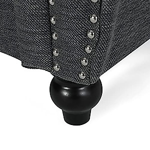 Christopher Knight Home Parksley Sofas, Charcoal + Dark Brown