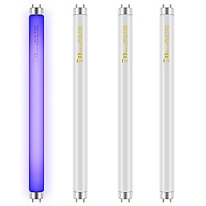 Qualirey 4 Pack Bug Zapper Replacement Light Bulbs 10W for 20W Indoor Bug Zapper, BL T8 F10W 13Inch Light Tube Compatible with Aspectek, Liba, Micnaron, Lulu Home and Other 20W Mosquito Zapper Lamp