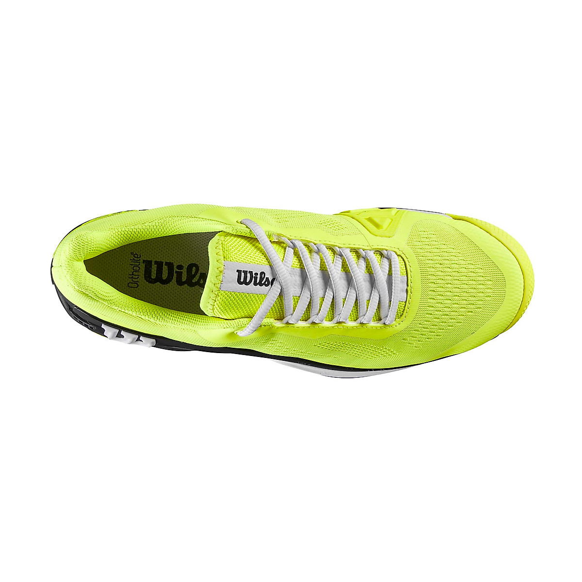 WILSON Men's Rush Pro 4.0 Sneaker, Safety Yellow/Black/White, 12