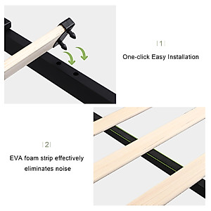 Feonase King Size Bed Frame with 4 Storage Drawers, Upholstered Platform Bed Frame with Charging Station & Wingback Headboard, Solid Wood Slats Support, No Box Spring Needed, Noise-Free, Dark Gray