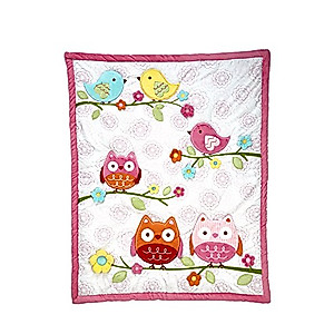 NoJo Love Birds 4 Piece Comforter Set with Diaper Stacker