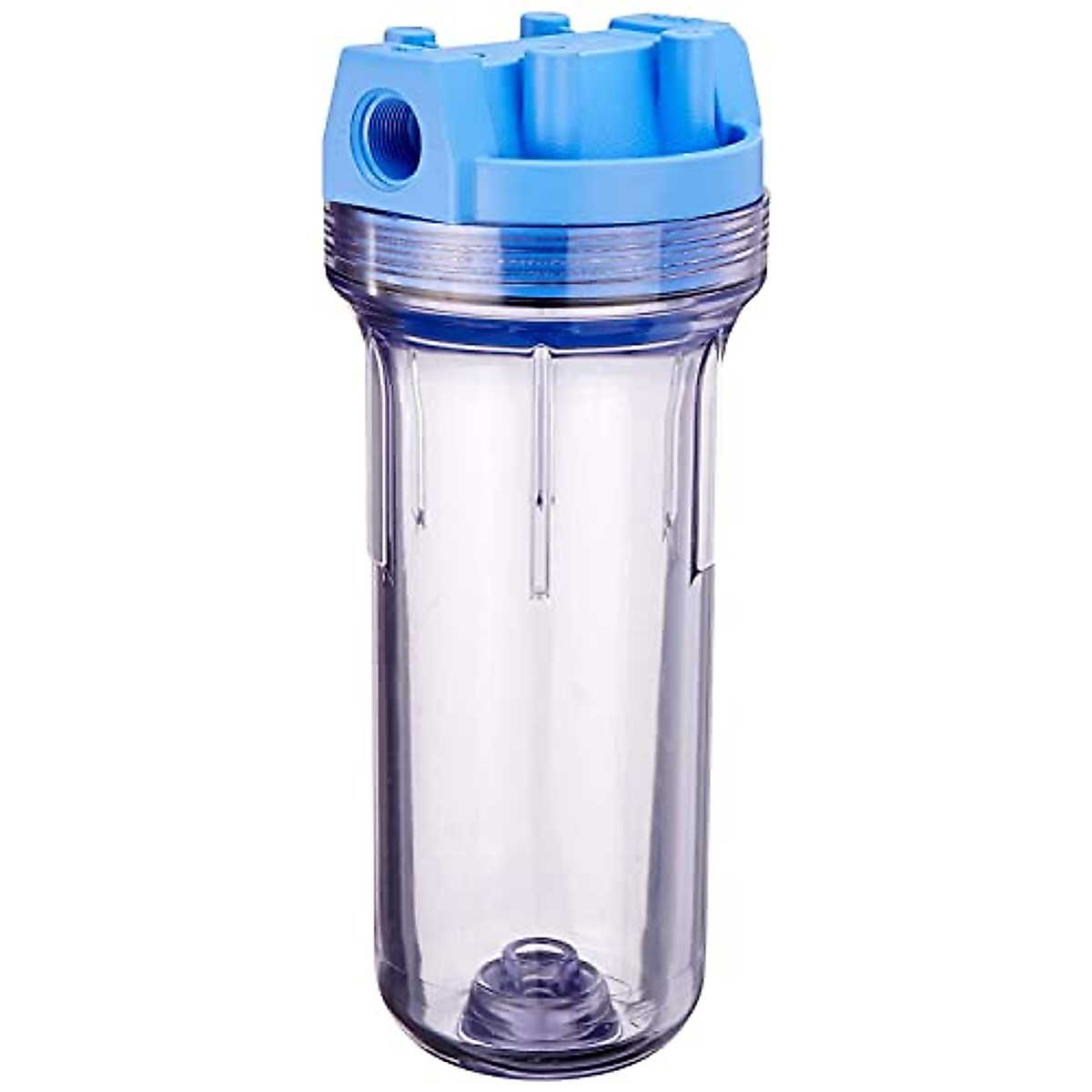 Pentair Pentek 150072 Traditional Standard Filter Housing, 3/4" NPT #10 Clear Water Filter Housing with Mounting Bracket Cap, 10-Inch, Blue/Clear