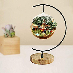 YY YEARCHY Awesomes Ornament Display Stand Metal Air Plant Flower Pot Holder for Hanging Glass Globe Ball