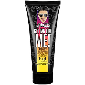 Devoted Creations DJ Pauly D Get Tan Like Me! Dark Tanning Lotion – Double Dark ‘Tan Goals’ Bronzing Blend – Remixed with Positively Energizing Antioxidants VIP Color Club Tattoo and Tan Fade Protectors – 6.78 oz.