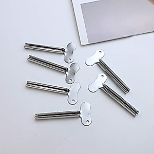 Azure Zone, 10 Pcs Stainless Steel Toothpaste Tube Squeezers Key Roller Tube Creams Paint Squeezer Tool for Bathroom Hair Dye Cosmetic