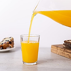 Glaver's Juice Glasses 7 OZ. Drinking Glassware Set of 4 Modern Tumbler Beverage Ice Tea Glass Cups - Uses for Juice, Water, Beer, Whiskey, Cocktails. Dishwasher Safe