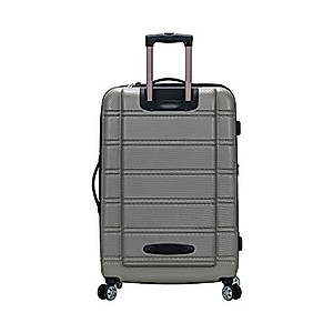 Rockland Melbourne Hardside Expandable Spinner Wheel Luggage, Silver, 3-Piece Set (20/24/28)