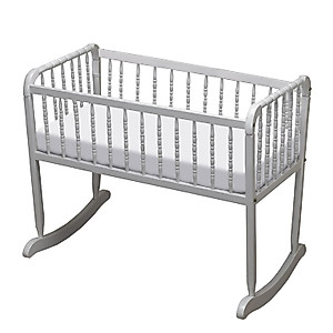 Baby Doll Bedding Modern Hotel Style Cradle Bedding Set, Grey,1250crnew-grey