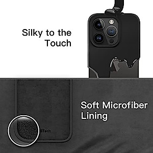 JETech Silicone Case for iPhone 14 Pro 6.1-Inch (NOT for iPhone 14 Pro Max 6.7-Inch), Silky-Soft Touch Full-Body Protective Phone Case, Shockproof Cover with Microfiber Lining (Black)