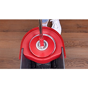 Simpli-Magic 79349 Spin Mop Kit with Three Mop Heads Included,16 x 11 x 11 inches, Red/Black